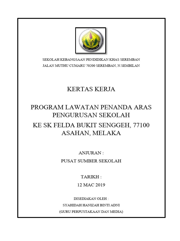 Kertas Kerja Lawatan Penanda Aras | PDF