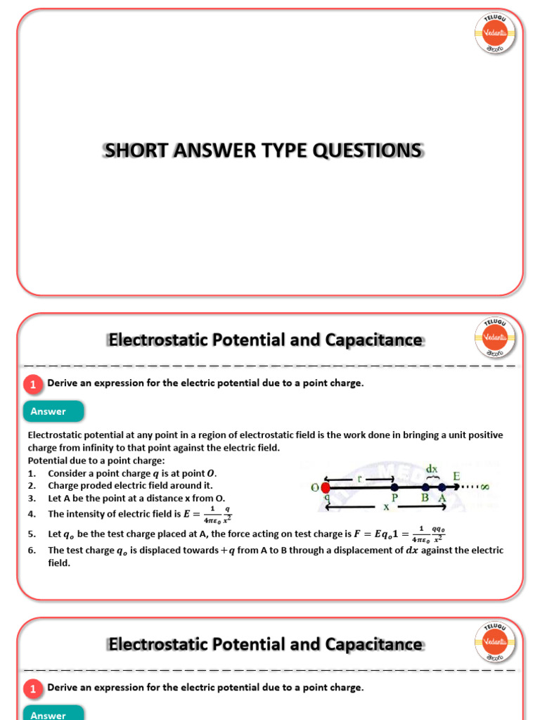 Electrostatic Potential IPE 4M Questions | PDF | Capacitor | Capacitance