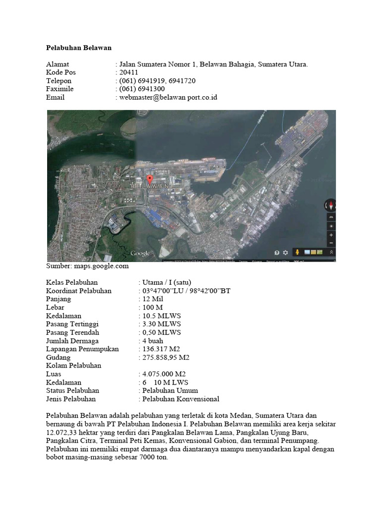 Pelabuhan Belawan | PDF