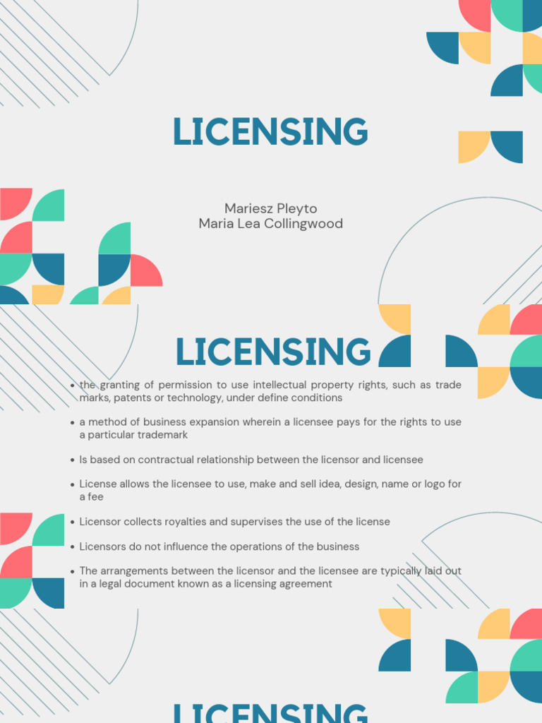LICENSING | PDF | License | Trademark