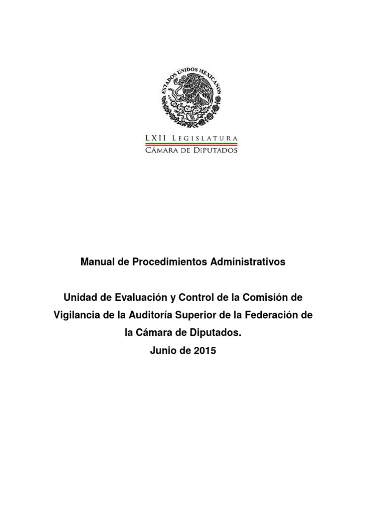 Manual de Procedimientos Administrativos Unidades de Valuacion | PDF | Auditoría | Biometría