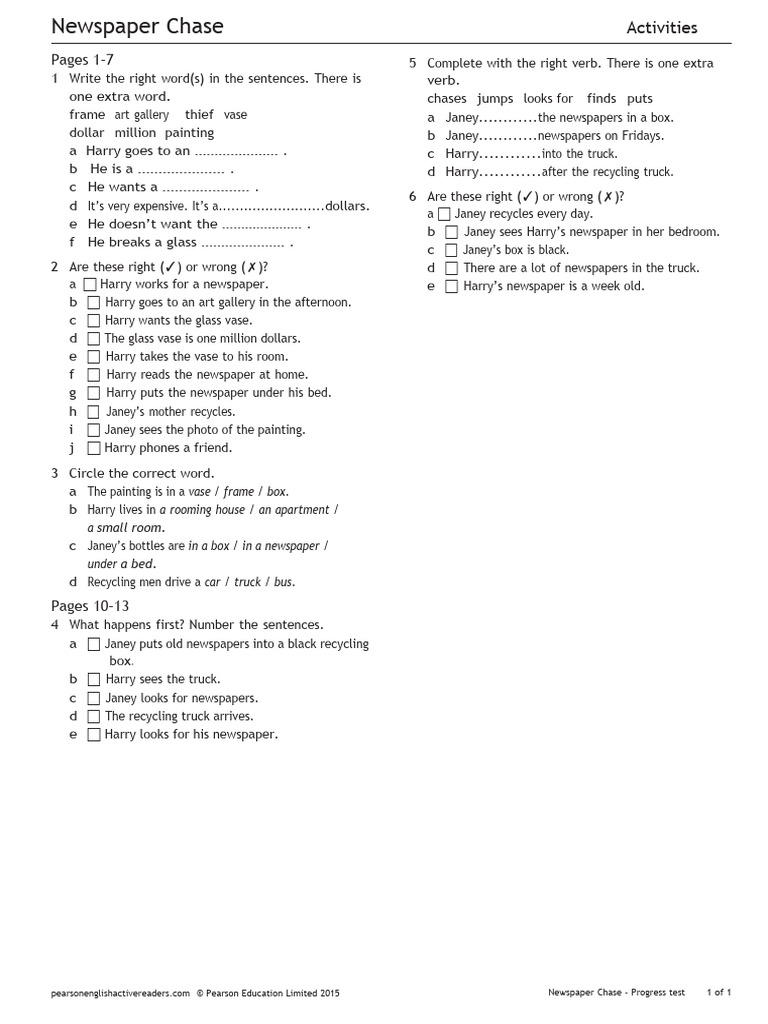 Newspaper Chase Activity Guide | PDF