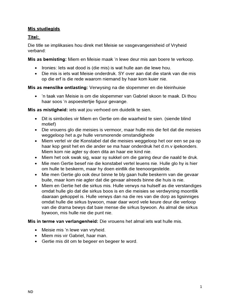 Mis Studiegids | PDF