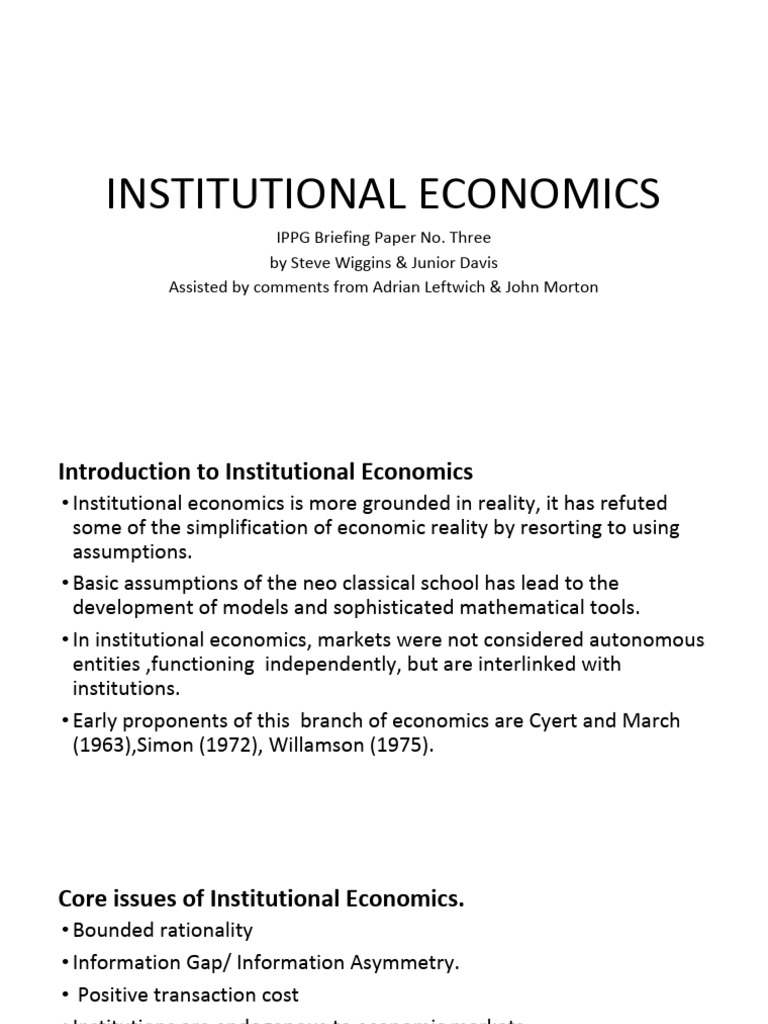 IE (Intro | PDF | Institution | Economics