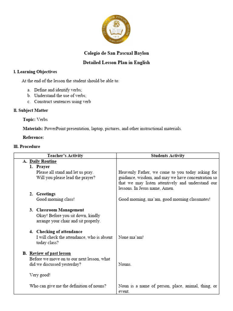 DLP Verb | PDF | Prayer