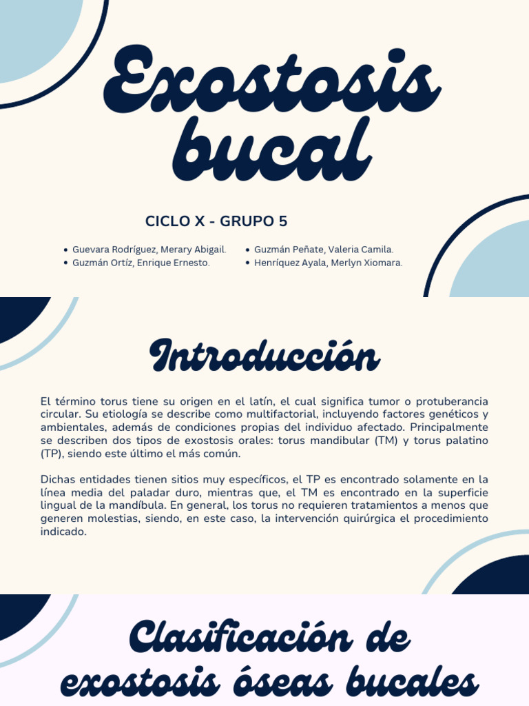 Exostosis Bucal | PDF | Hueso | Medicina CLINICA