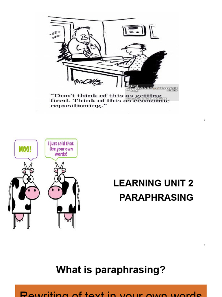 LU2 Paraphrasing | PDF | English Language | Adjective