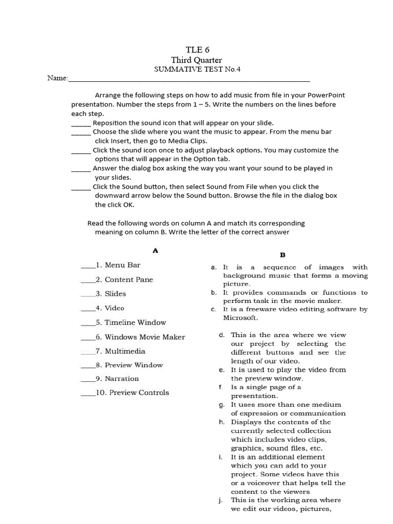 Tle 6 Q3 ST4 | PDF | Software | Computing