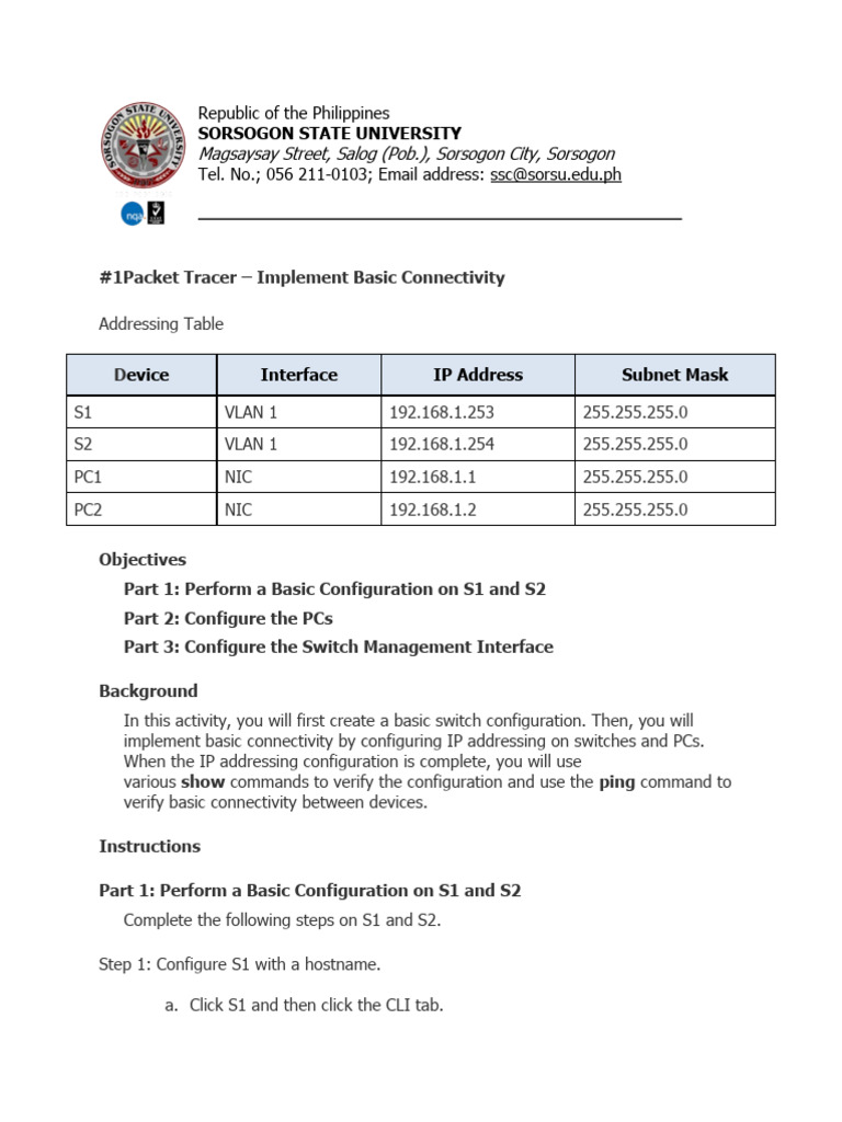 Act 1 | PDF | Network Switch | Computer Network