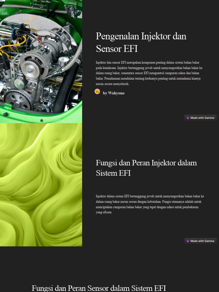 Pengenalan Injektor Dan Sensor EFI | PDF