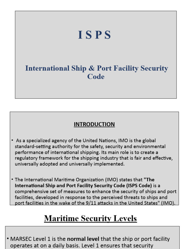ISPS | Download Free PDF | Water Transport | Shipping