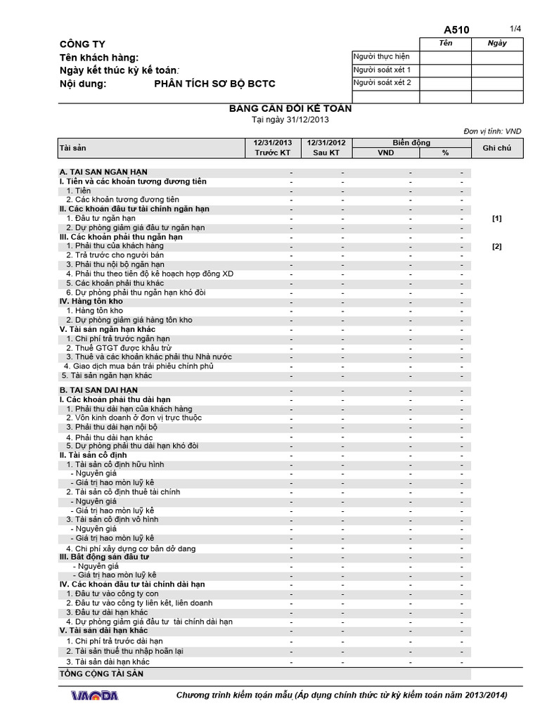 A510 - Phan Tich So Bo BCTC | PDF
