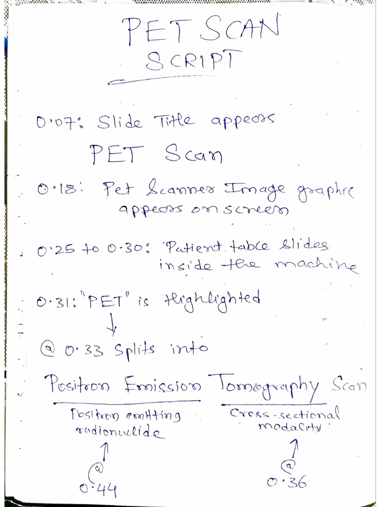 Final Pet Scan Script | PDF