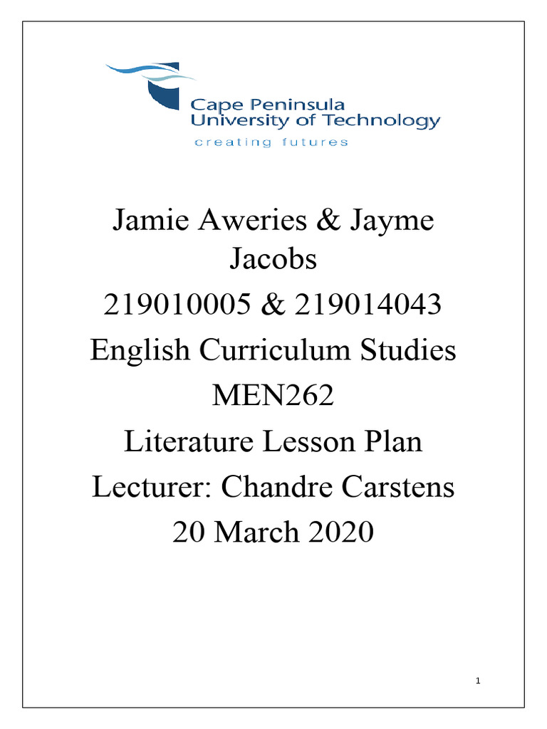 Lesson Plan Curriculum Studies Autorecovered Pdf Lesson Plan