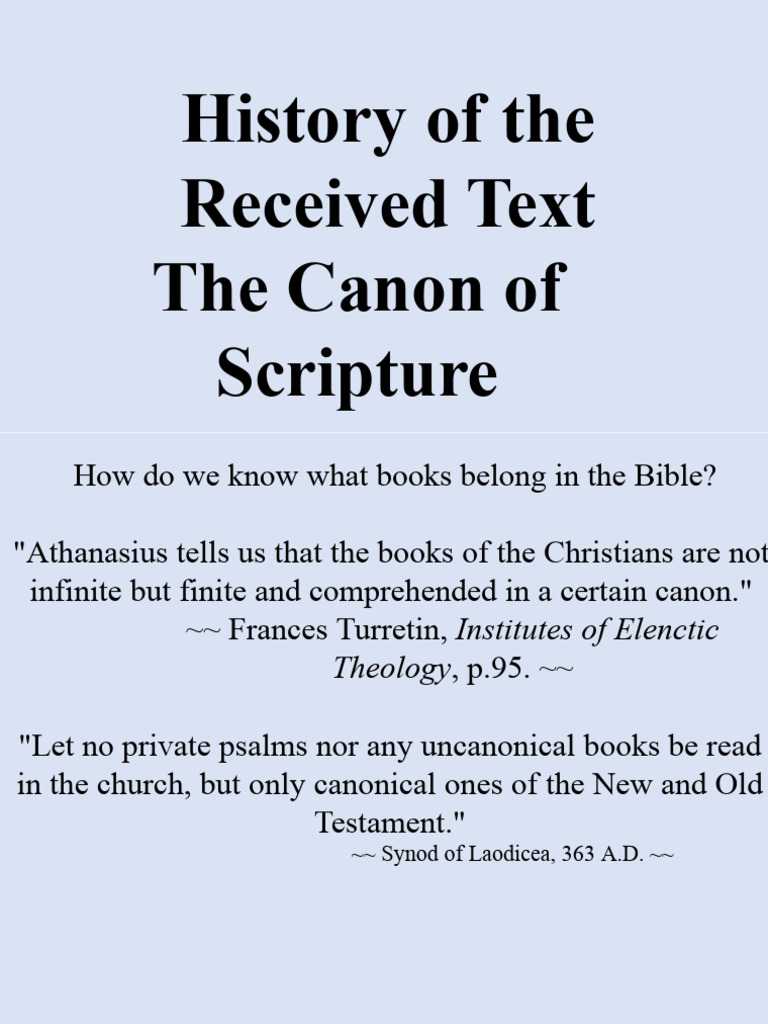 Understanding the Bible's Canon | PDF | Biblical Canon | Apocrypha