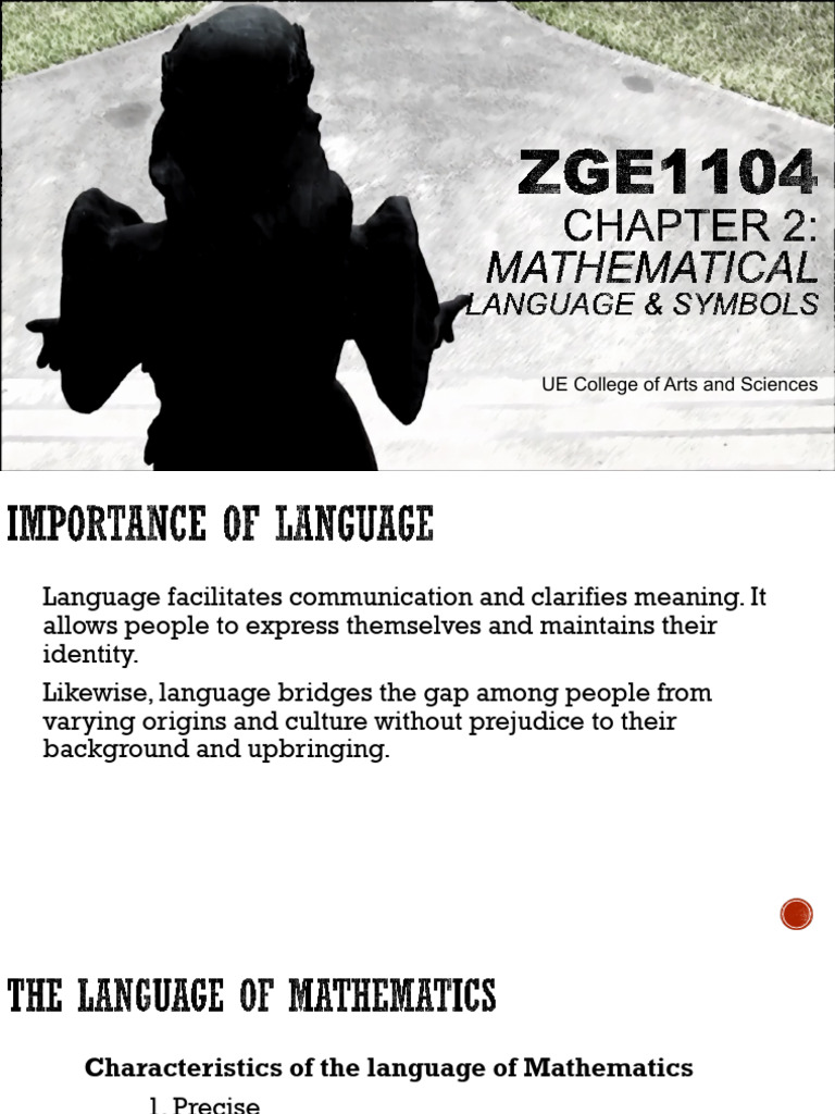 ZGE1104 2 Mathematical Language and Symbols-1 | PDF | Mathematics ...
