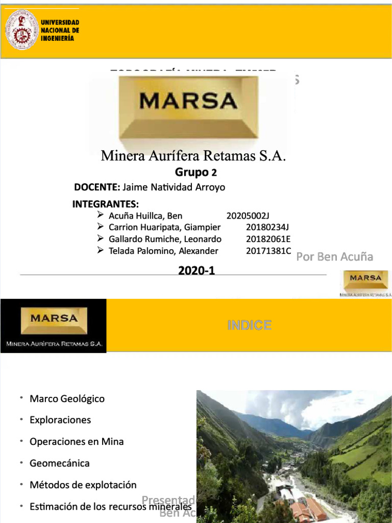 GSI Marsa | PDF | Minería | Mineral