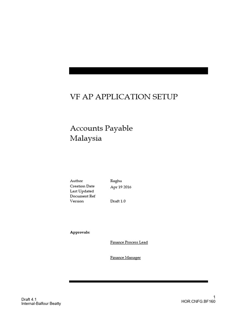 BR100 - AppSetup - AP - 1.0-KUL | PDF | Accounts Payable | Invoice