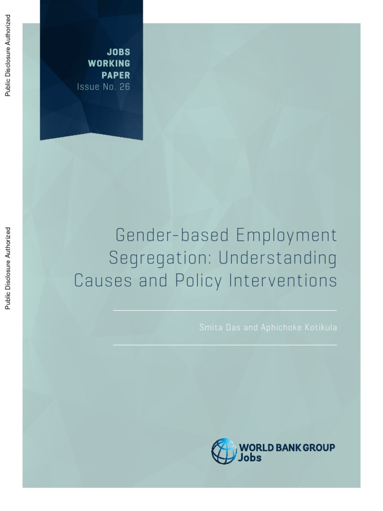 WORLD BANK - Gender-Based-Employment-Segregation-Understanding-Causes ...