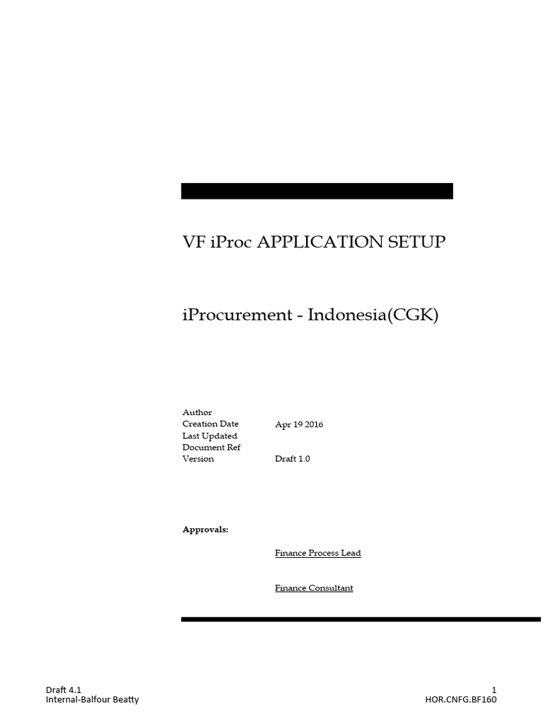 BR100 AppsSetup I Proc v1.0 CGK | PDF | Procurement | Information Technology