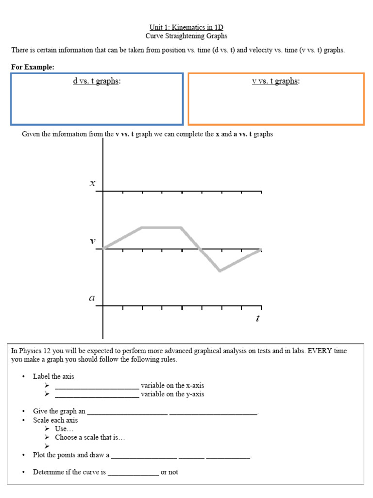 Notes Graphing Motion Pdf Velocity Acceleration