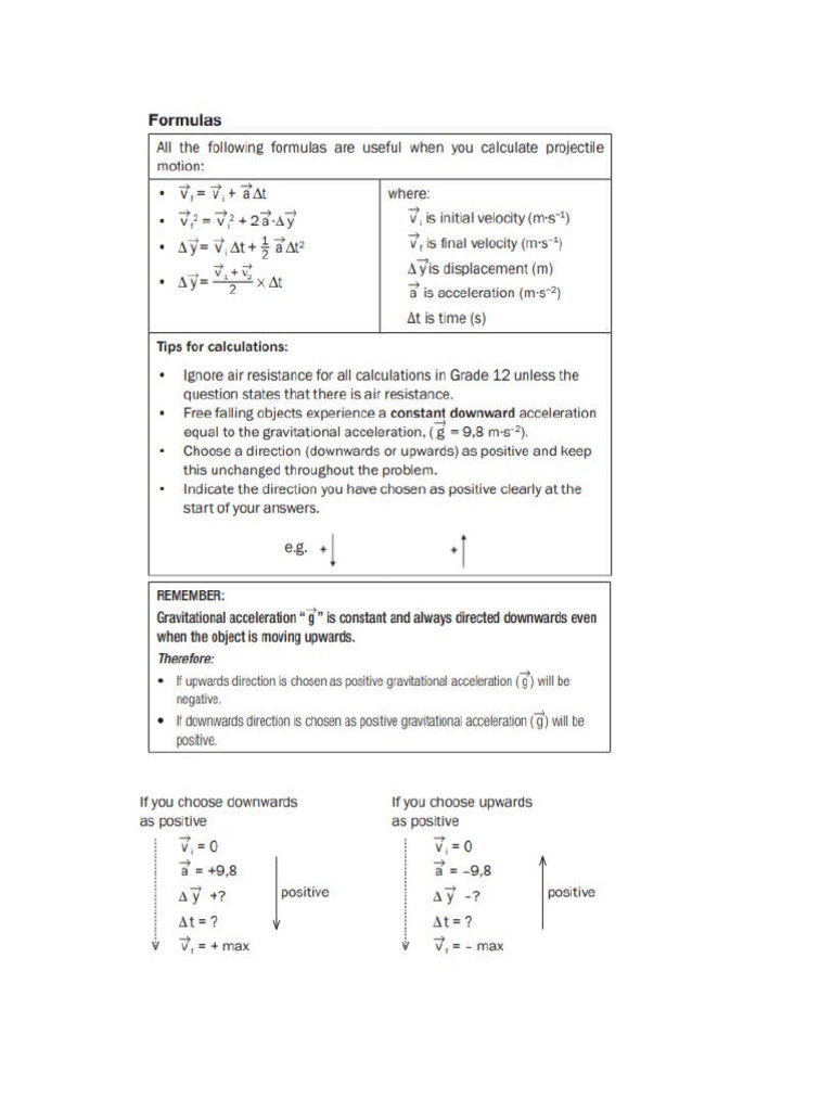 Vertical Projectile | PDF