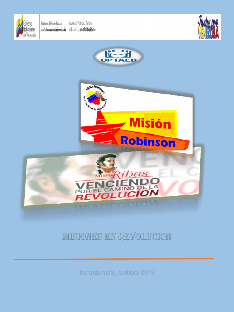 Misión Robinson: Alfabetización en Venezuela | PDF | Venezuela ...