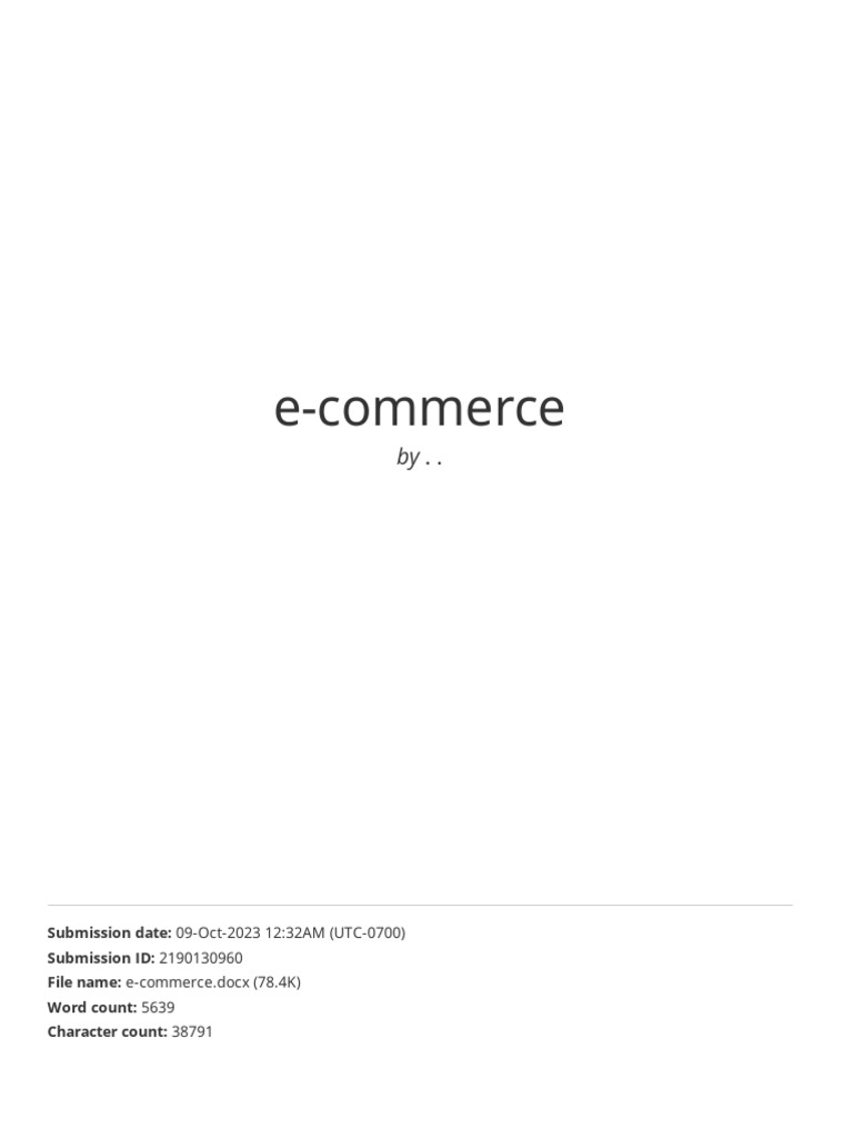 E Commerce 1 18 | PDF