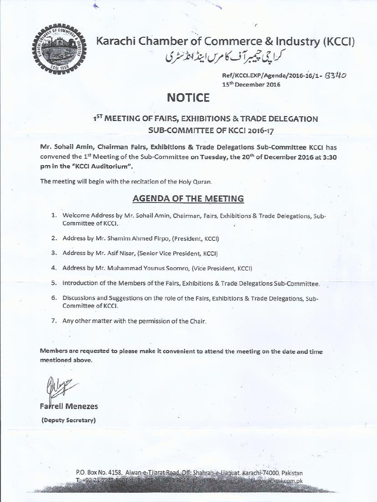 Karachi Chamber of Commerce & Industry | PDF