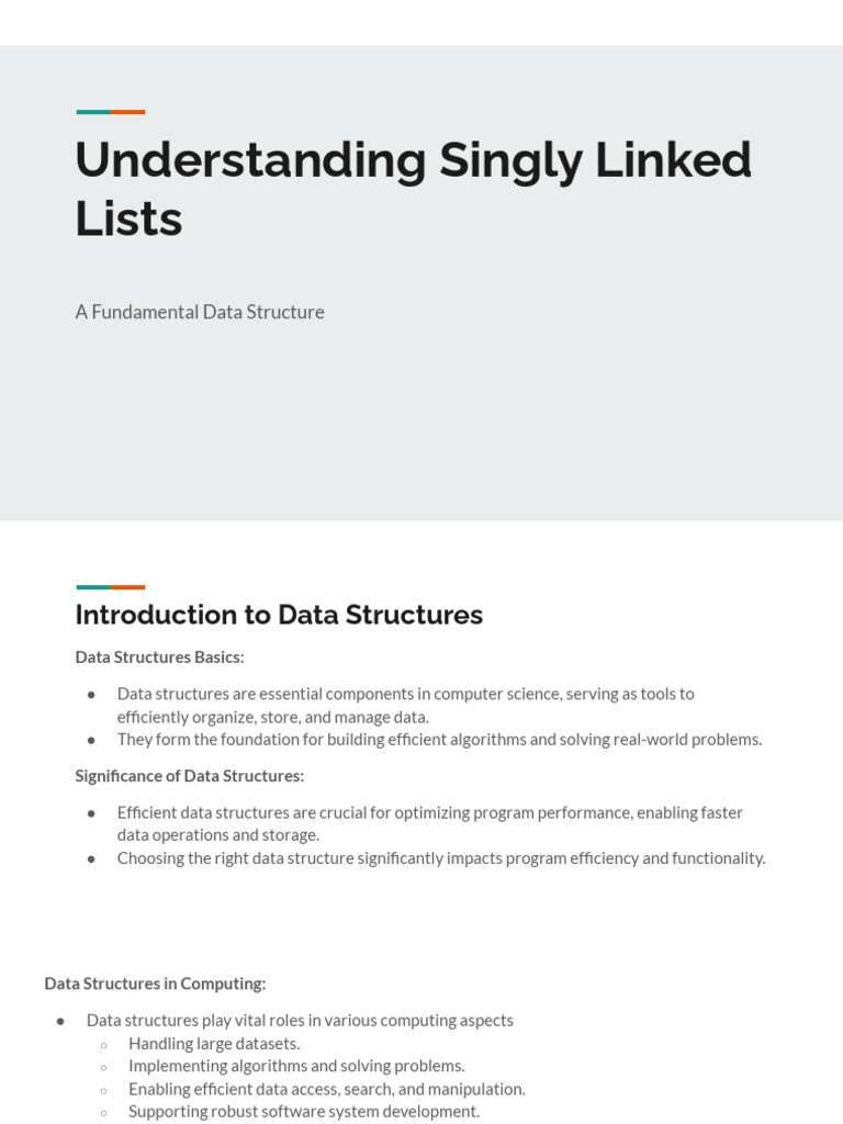 Understanding Singly Linked Lists | PDF | Pointer (Computer Programming) | Information Retrieval