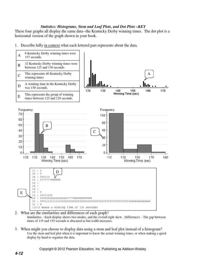 Worksheets - Chapter04 KEY | PDF | Histogram | Skewness