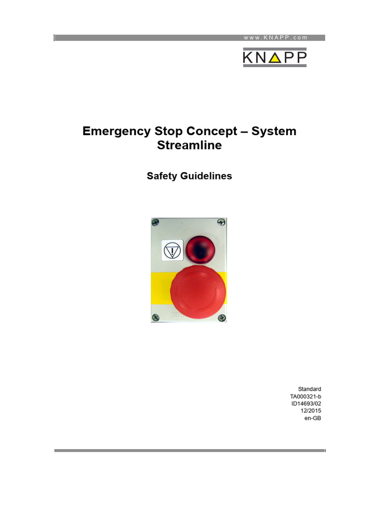 Emergency Stop Concept - System Streamline (Safety Guidelines) | PDF ...