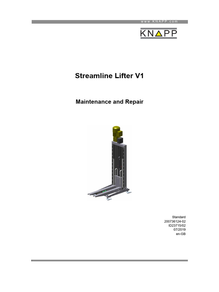Streamline Lifter V1 (Maintenance and Repair) | PDF | Switch | Door