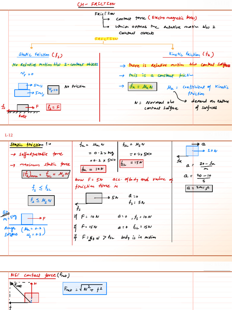 Friction Part 1 | PDF | Friction | Condensed Matter Physics