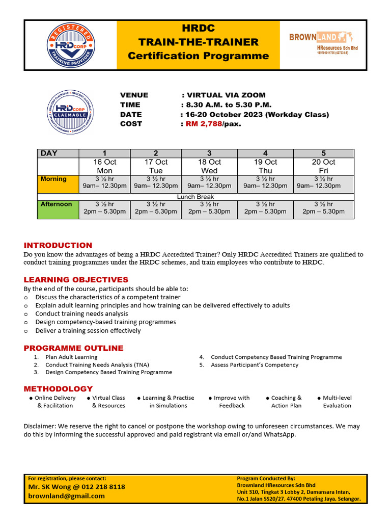 00 Hrdc Leaflet Workday Pdf Learning Behavior Modification