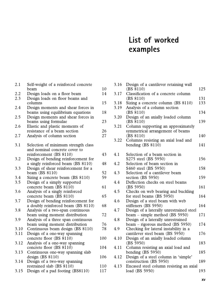 List of Worked Examples | PDF