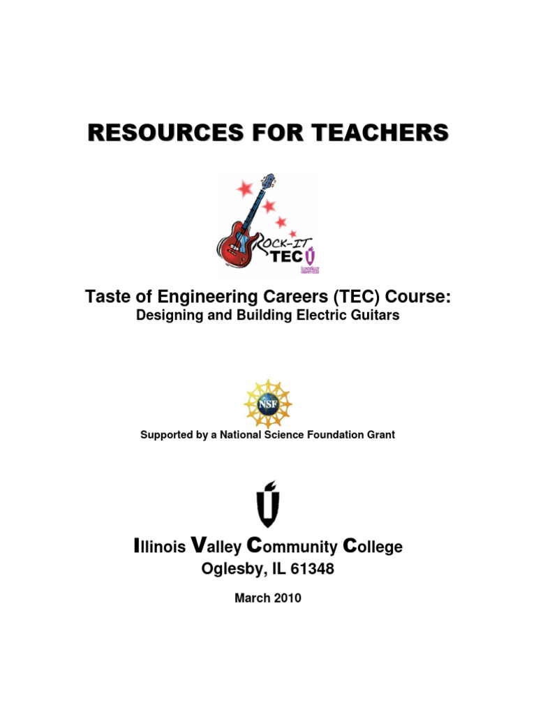 TEC Course Resources For Teachers | PDF | Guitars | National Science ...