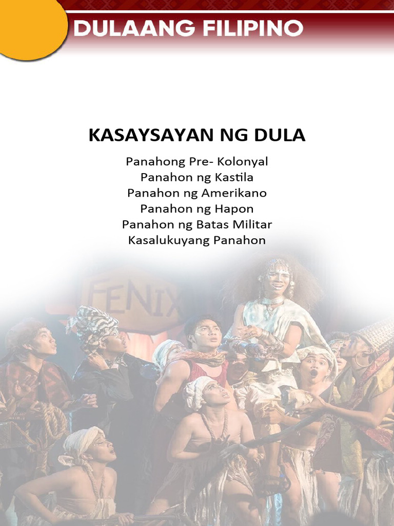 Aralin 1 - Kasaysayan NG Dula | PDF
