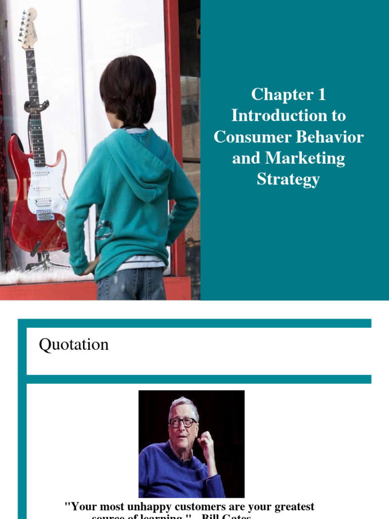 Chapter 1 Consumer Behavior and Marketing Strategy | PDF | Marketing | Consumer Behaviour