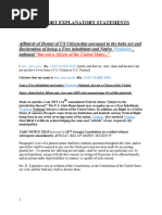 (Template) Citizenship Evidence Affidavit | PDF | Citizenship Of The ...