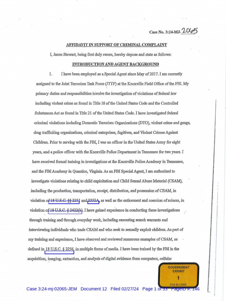 Kyle Spitze Affadavit | Download Free PDF | Child Pornography | Federal ...
