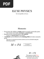 IGCSE PHYSICS Revision 2 - Moments | PDF | Force | Lever