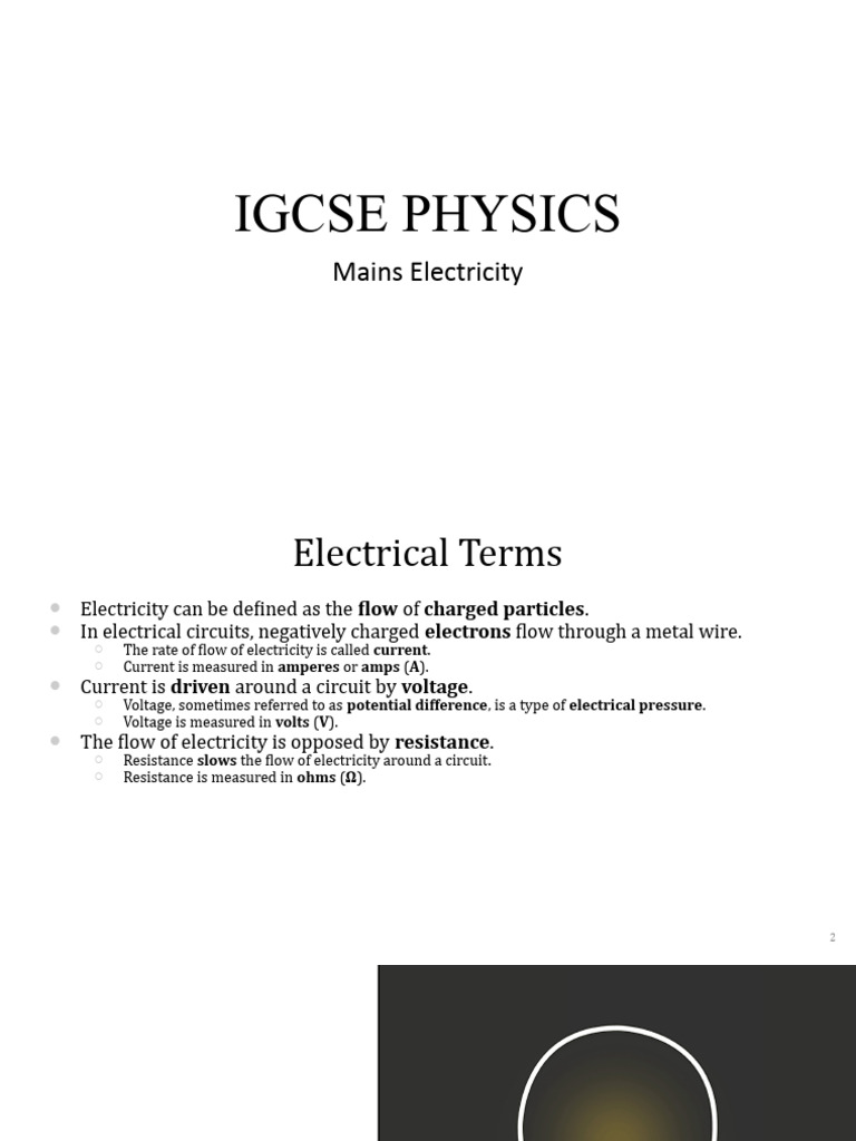 6 IGCSE-Mains Electricity | PDF | Electric Power | Alternating Current