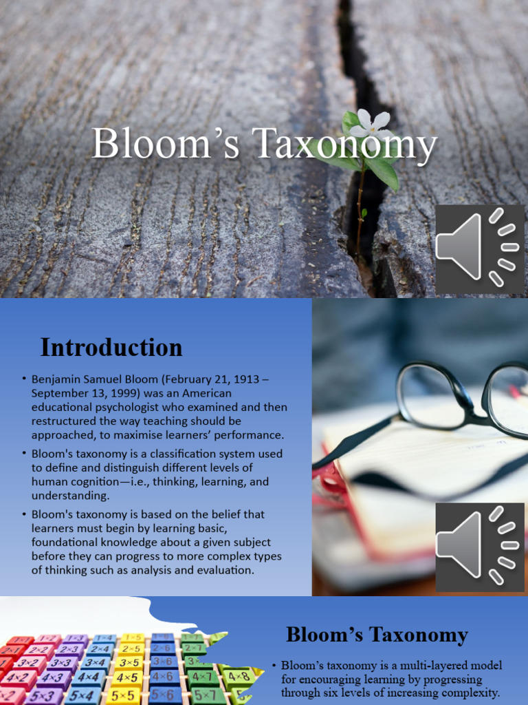 2 - Blooms Taxonomy Powerpoint With Voiceover Edtp 611 2024 | PDF | Learning | Knowledge