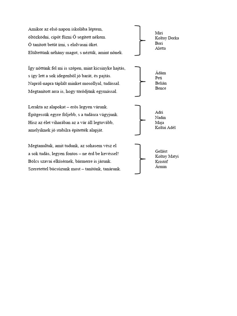 bALLAGÁSI VERSEK | PDF