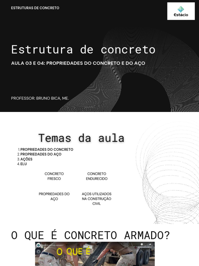 Arquitetura Concreto Armado Aula 3 E 4 Pdf Aço Concreto