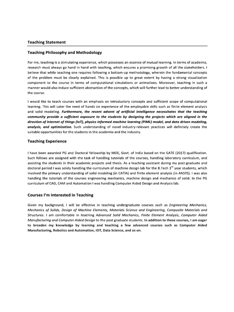 Teaching Research Statement | PDF