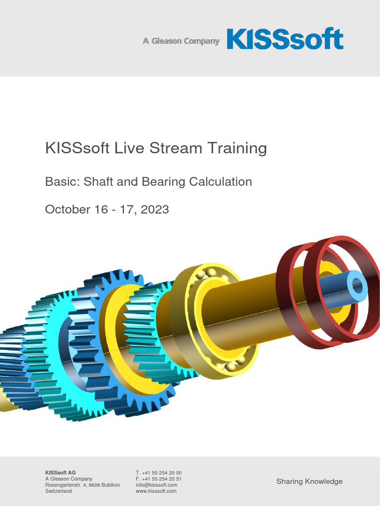 TRA-Program Basic Shaft Bearing Calculation Stream-En-V2300-Al-Public | PDF