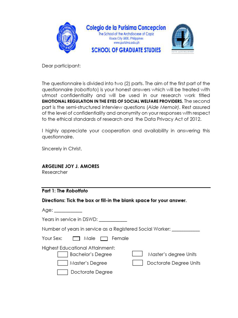 Robofoto - Interview Questions | PDF | Empathy | Emotions