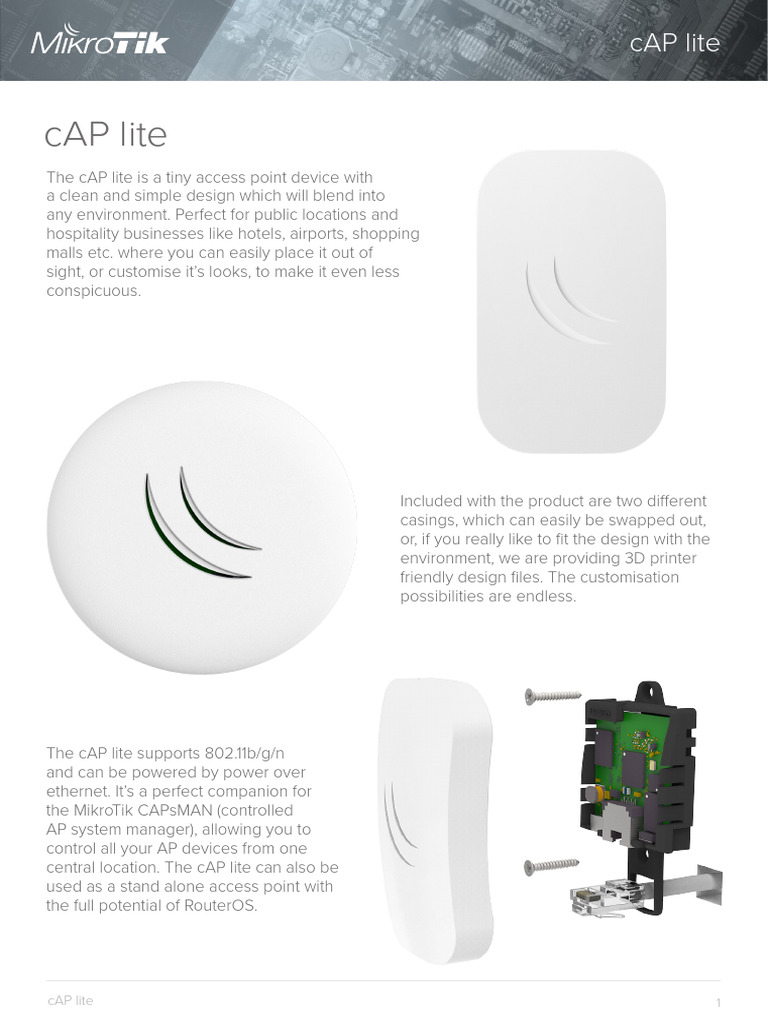 cAP Lite - RBcAPL 2nD | Download Free PDF | Ieee 802.11 | Wireless ...